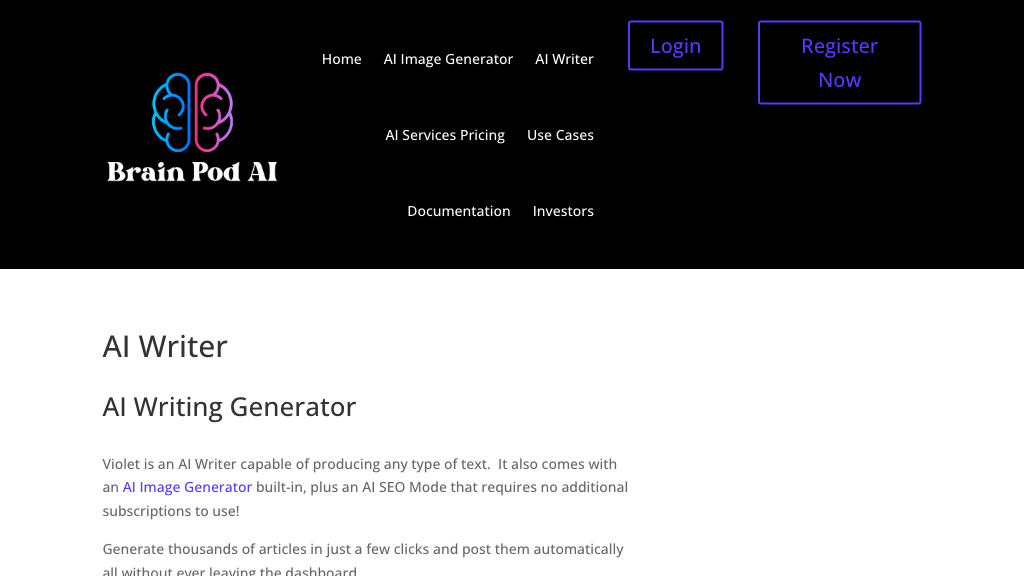 Brain Pod AI - Writer - top AI tools