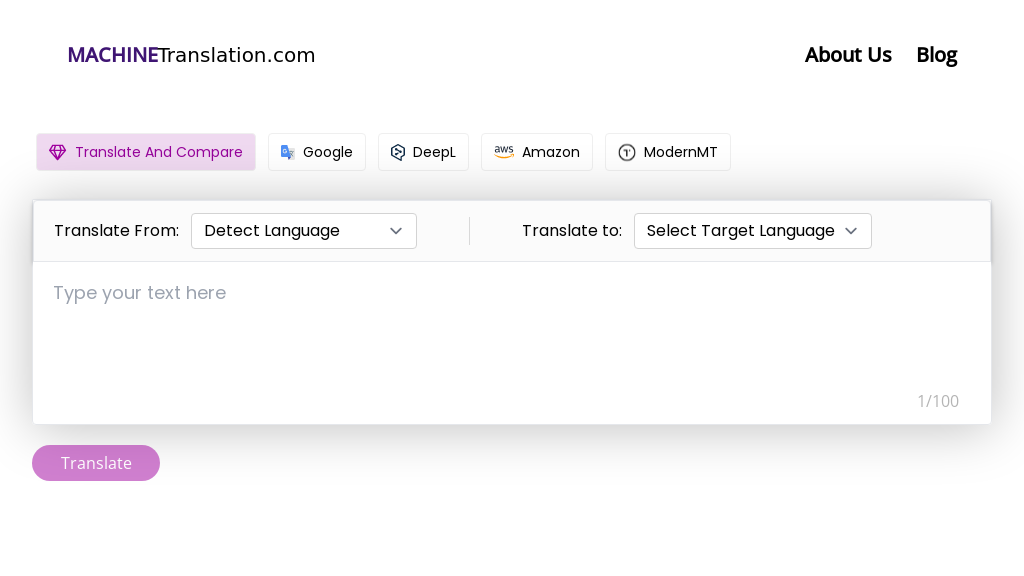 Machine Translation Machine Translation